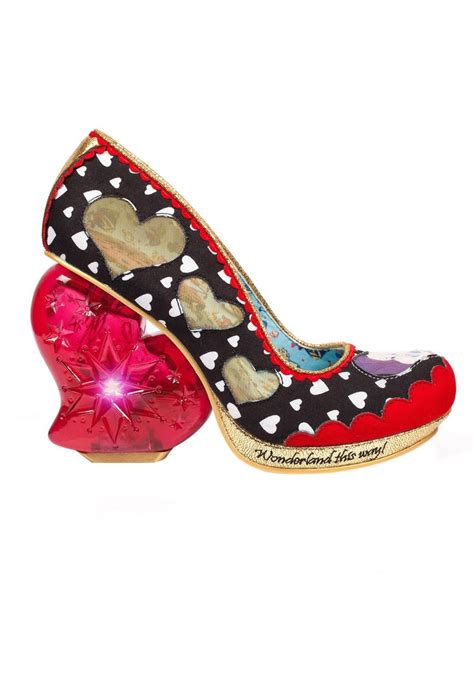 Irregular Choice Alice In Wonderland Queen Of Hearts Womens Heart Heel
