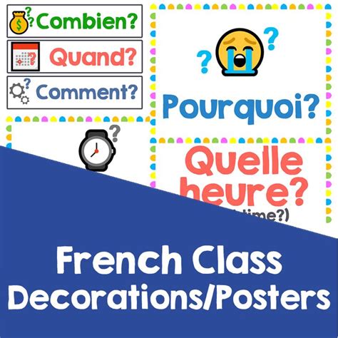 French Class Posters And Bulletin Board Decor Ideas