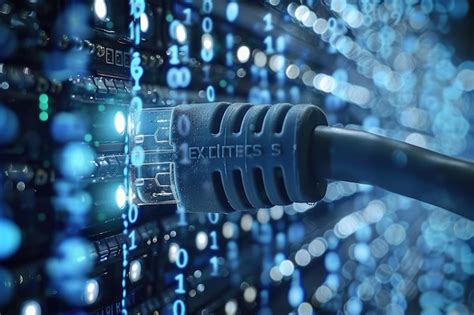 Premium Photo Network Cable Plug And Data Transmission