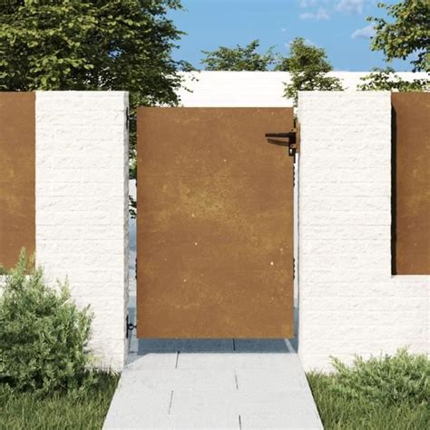 Zerodis Portail De Jardin 85x125 Cm Acier Corten Jr033 Cdiscount