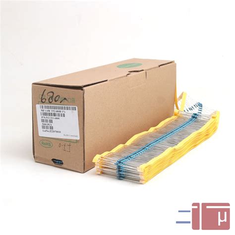 Jual X10 Resistor 680r 680 Ohm 1 4w Metal Film 1 Taiwan Kaki Tembaga