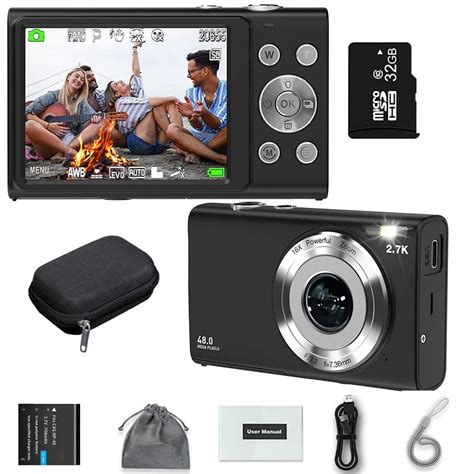 Hd 48mp With 28 27k Digital Camera Autofocus Vlogging Large Scree