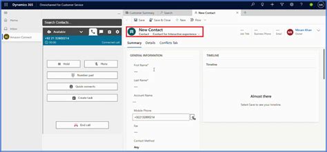 Dynamics 365 Smartconnect For Aws Connect Contact Centre Maaz