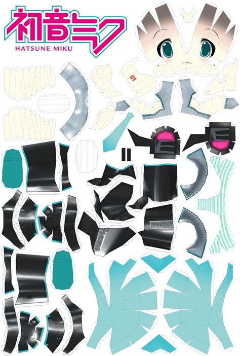 Miku Chibi Long Sleeves 1 3 Anime Paper Paper Crafts Custom Paper Dolls