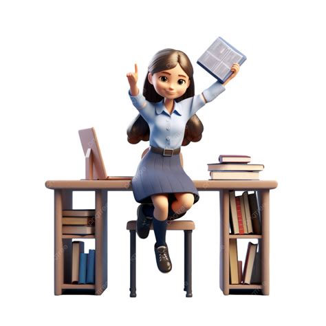 รูปนักเรียนทำการบ้านทำงานหนัก 3d การ์ตูนน่ารักๆ Png การบ้าน นักเรียน