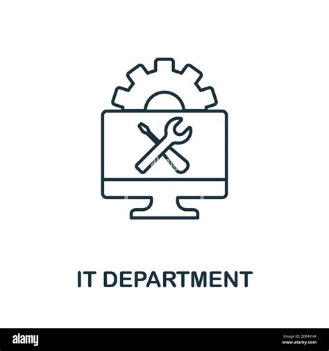 It Department Icon Line Style Element From Data Organization