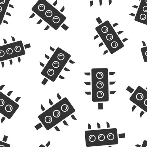 Semaphore Icon In Flat Style Traffic Light Vector Illustration On White Isolated Background