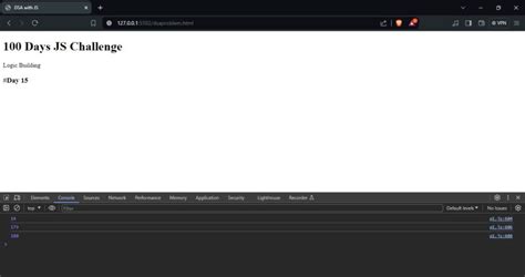 day 15 of a 100 day javascript challenge divyanshu kashyap posted on