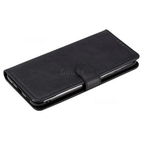 Retro Greek Detachable Magnetic Pu Leather Wallet Phone Case For Samsung Galaxy A Black