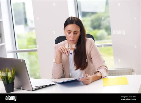 Business Woman Pretty Female Model Confident Professional Office