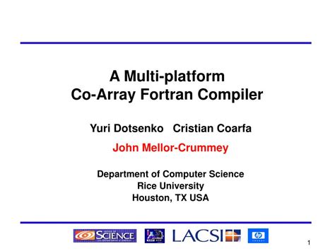 Ppt A Multi Platform Co Array Fortran Compiler Powerpoint
