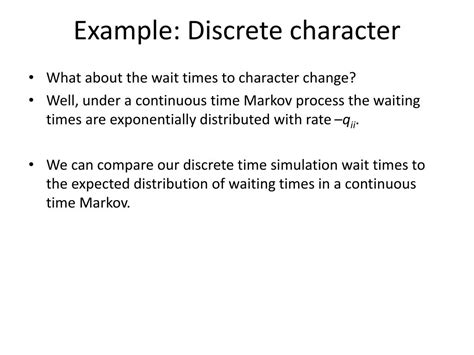Ppt Testing Methods And Comparing Models Using Continuous And Discrete Character Simulation