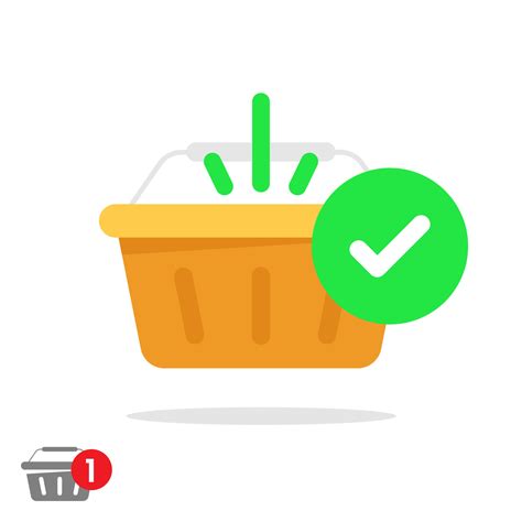 Successfully Added To Cart Concept Illustration Flat Design Vector