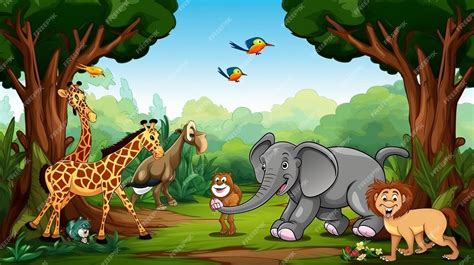 Premium Ai Image A Cartoon Illustration Of A Giraffe And A Giraffe