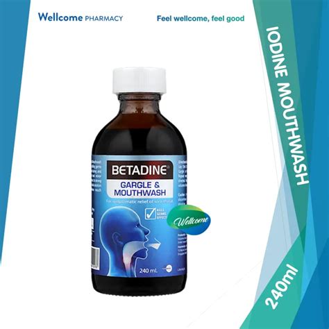 Betadine Antiseptic Gargle And Mouthwash With 1 Povidone Iodine Pvp I