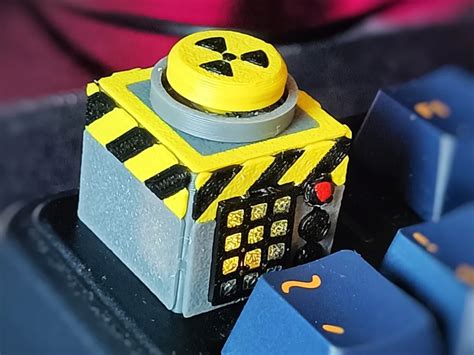 Nuclear Button Keycap Free 3d Print Model Makerworld