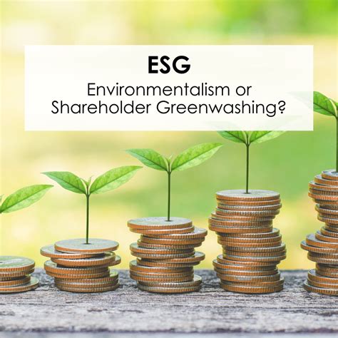 Esg Environmentalism Or Shareholder Greenwashing Caragreen
