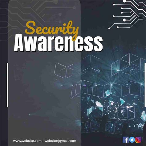 Security Awareness Internet Instagram Posts Design Templates