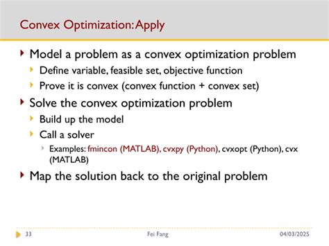 Basic Presentation Of Convex Optimization 2018 Pptx