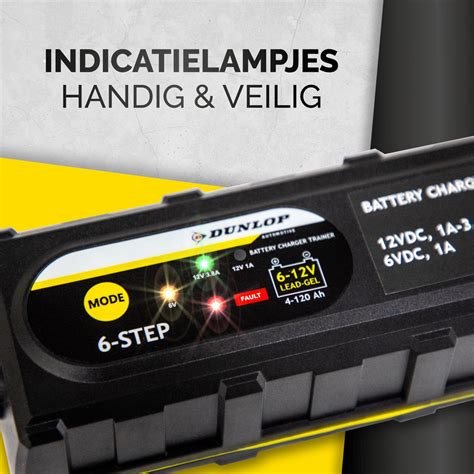 dunlop acculader trainer 6 12 v intelligent 6 fasen