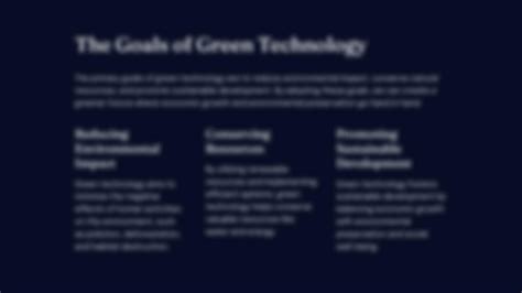 Solution Green Technology And Sustainability Paving The Way For A