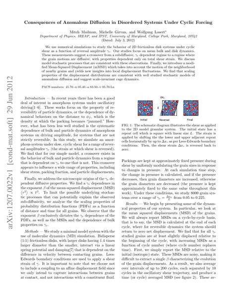 Pdf Consequences Of Anomalous Diffusion In Disordered Systems Under