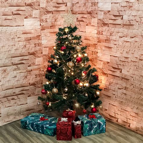 Árvore de Natal Verde Luxo Completa Enfeites Decorativos Dourado