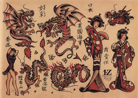 Japanese Girl Tattoos Sailor Jerry