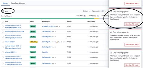 Fleet Error Fetching Agents Pop Up Shows With Error The Key Is Empty And Needs To Be Wrapped