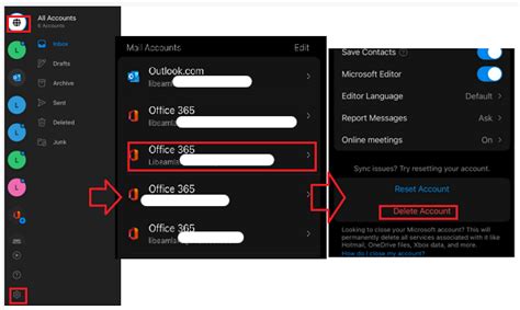 removing old o365 accounts microsoft community