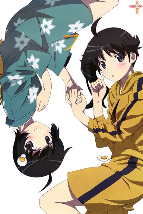 Monogatari Series Araragi Karen And Araragi Tsukihi Render 1