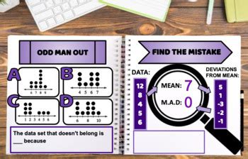 6 Digital Interactive Notebooks Probability Statistics BUNDLE