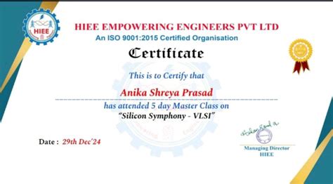 vlsi learningjourney professionaldevelopment anika shreya