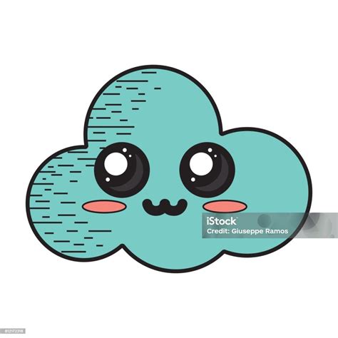 Kawaii Cute Tender Cloud Weather Stock Illustration Download Image