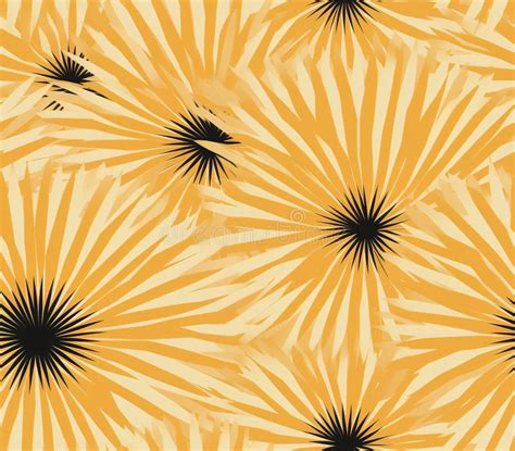 Sunburst Fabric Pattern Seamless Pattern Stock Illustration