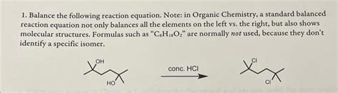 Solved Solve Asap 1 Balance The Following Reaction Equation Note