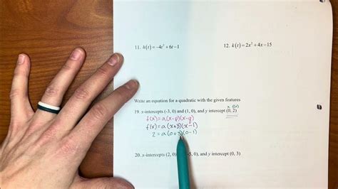 1 29 25 Quadratic Functions Part 3 Youtube