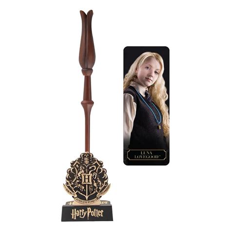 Harry Potter Pen And Desk Stand Luna Lovegood Wand Display 9 Cinereplicas