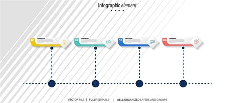 Vector Infographics Timeline Design Template With Line Boxes Label