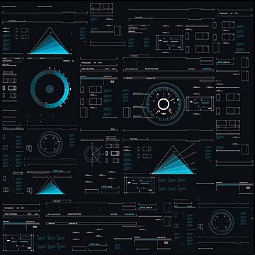 Futuristic Blue Virtual Graphic Touch User Interface Display Cyberspace