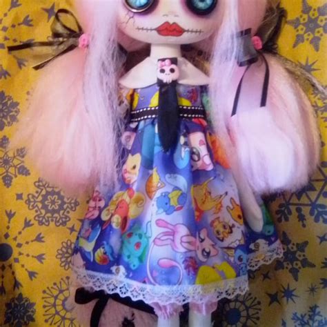 Vampire Doll Dora Dark Dollgothic Doll Handmade Textile Decor Doll