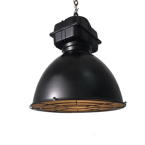 Industriële grote hanglamp 48cm zwart Bamled