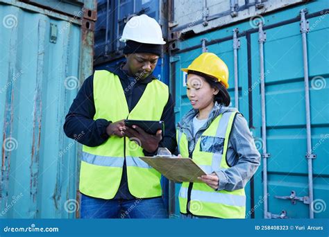 Shipping Logistics Checklist Tablet For Inventory Management Used By