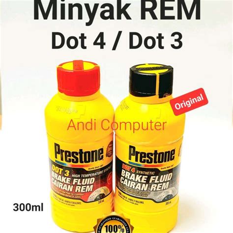 Jual Minyak Cairan Rem Dot 4 Dot 3 Prestone Original 300ml Di Seller