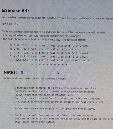 Solved Exercise 1 Assume The Numbers Saved In The File