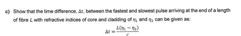 Solved C ﻿show That The Time Difference Δt ﻿between The