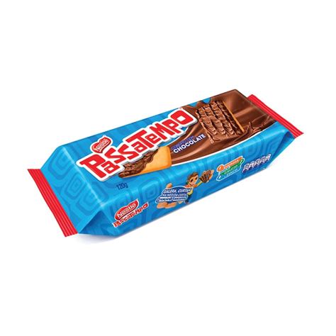 Biscoito Passatempo Recheado Coberto Chocolate 120g Nestlé no Shoptime