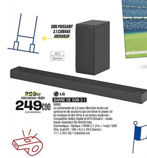 Promo Barre De Son 31 Lg Chez Blanc Brun Icataloguefr