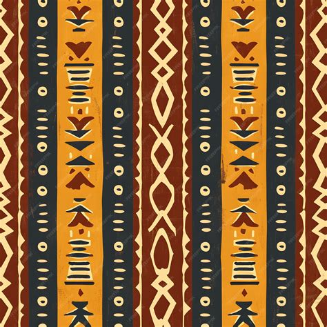 Premium Photo Tribal Seamless Pattern Traditional African Mud Cloth