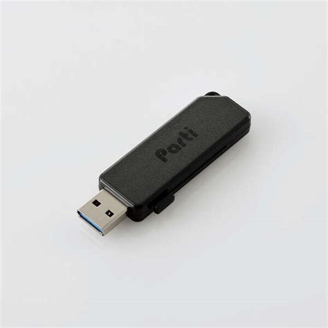 スライドシャッター式usbメモリ 64gbブラック Mf Sku3064gbk